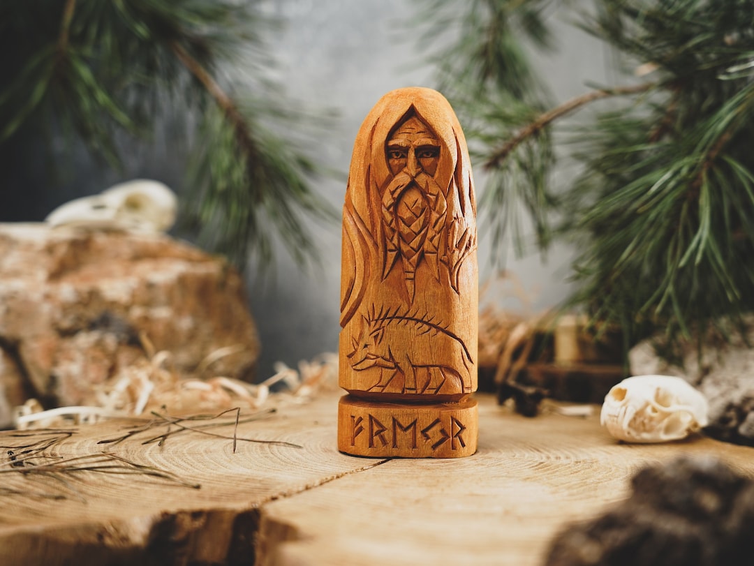 Wooden FREYR Statue, Viking Statue, Pagans, Norse Paganism, Norse ...