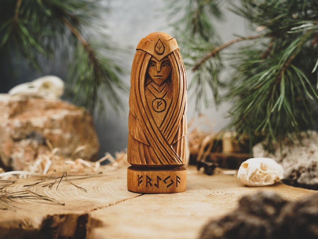 Wooden FREYJA Statue, Viking Statue, Pagans, Norse Paganism, Norse ...