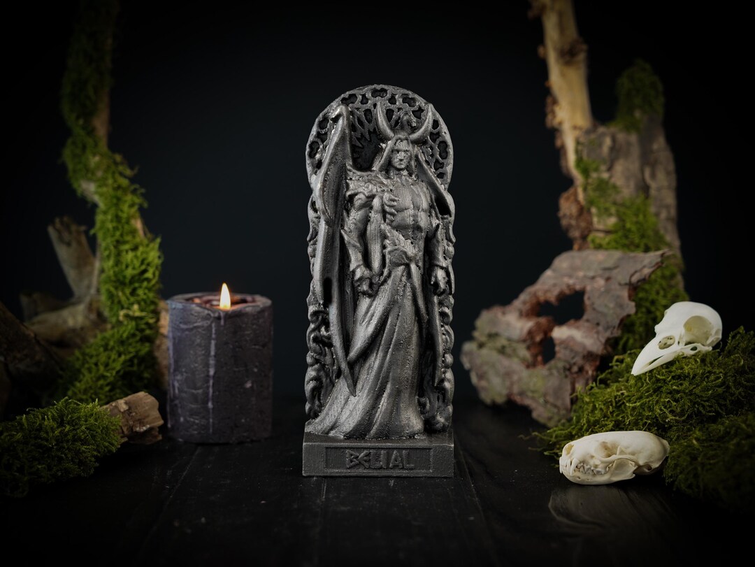 Black Belial Statue, Demon Figure, Demon Belial Occult Decor, Satanic ...