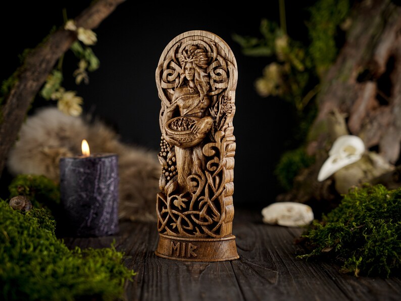 Eir Goddess Statue, Viking God Figure, Carved Eir Statue, Viking ...