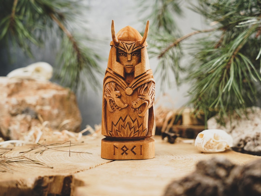 Wooden LOKI Statue, Viking Statue, Pagans, Norse Paganism, Norse ...