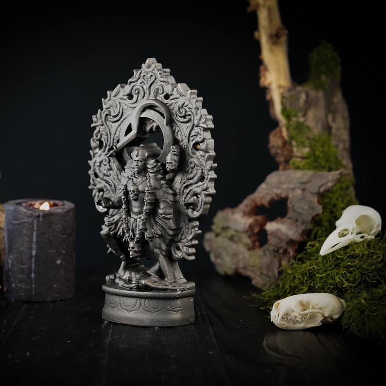Black Hindu Kali Goddess Statue, Kali Figure, Pagan Kali Goddess, Hindu ...