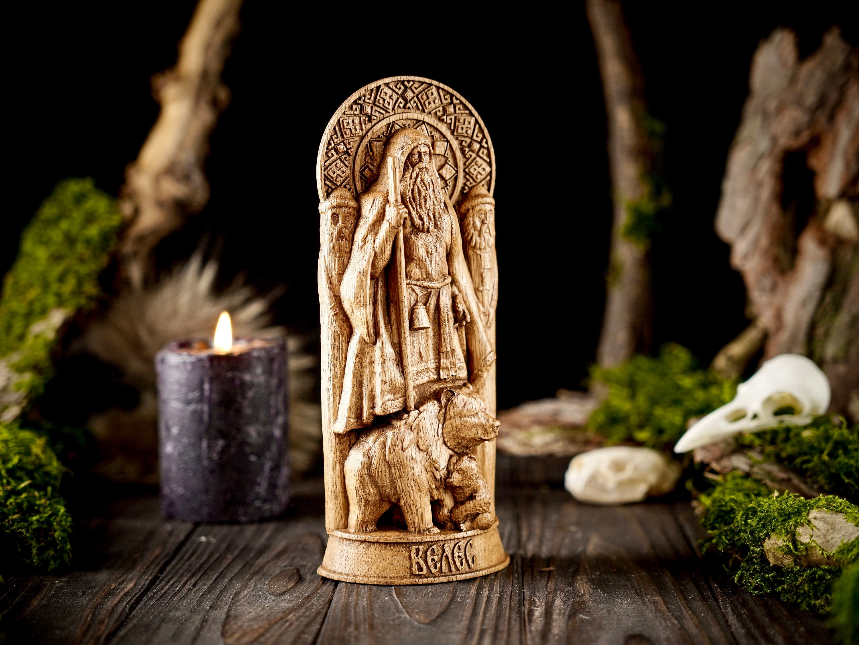 Veles Slavic Statue, Slavic God Figurine, Slavic Mythology, Veles ...