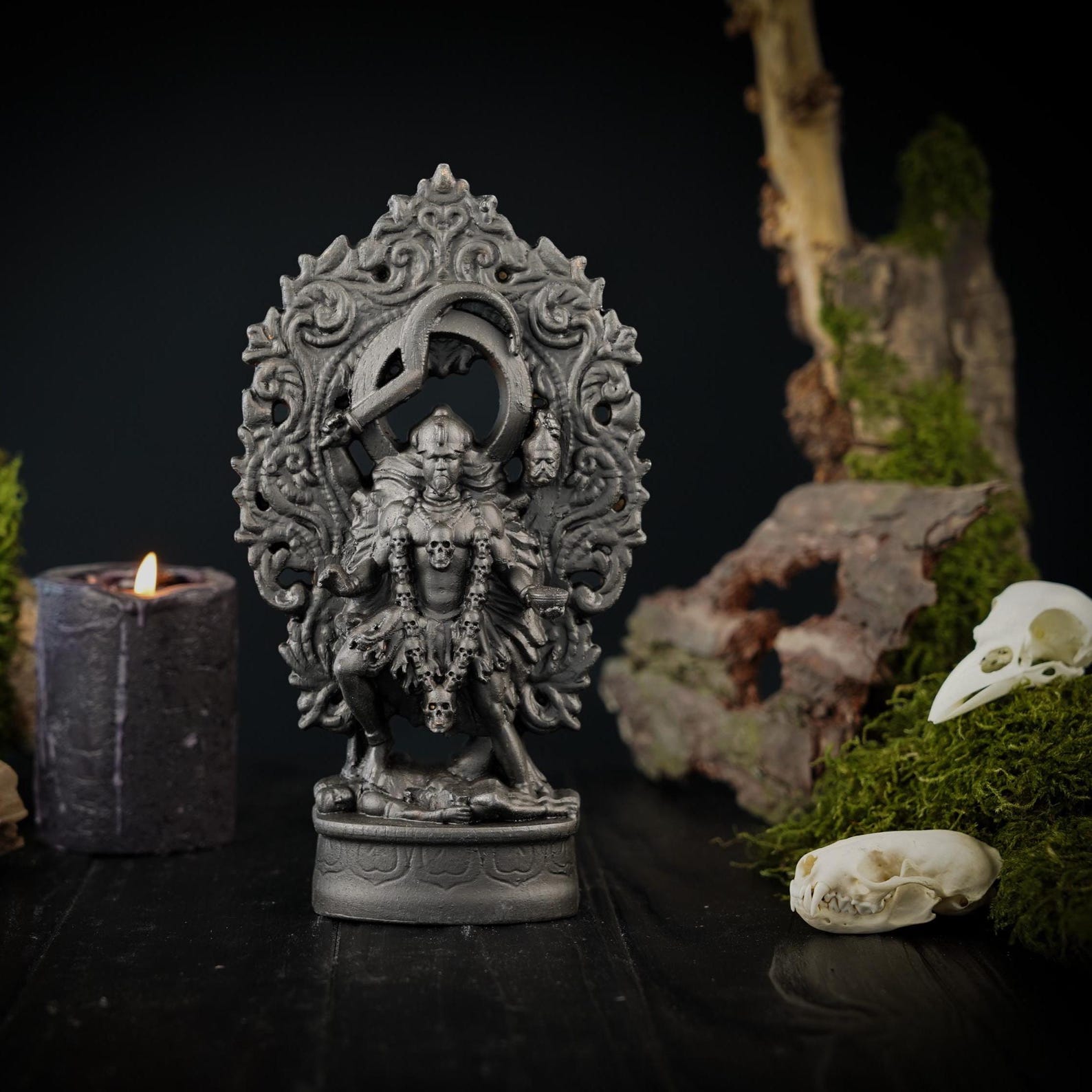Black Hindu Kali Goddess Statue, Kali Figure, Pagan Kali Goddess, Hindu ...