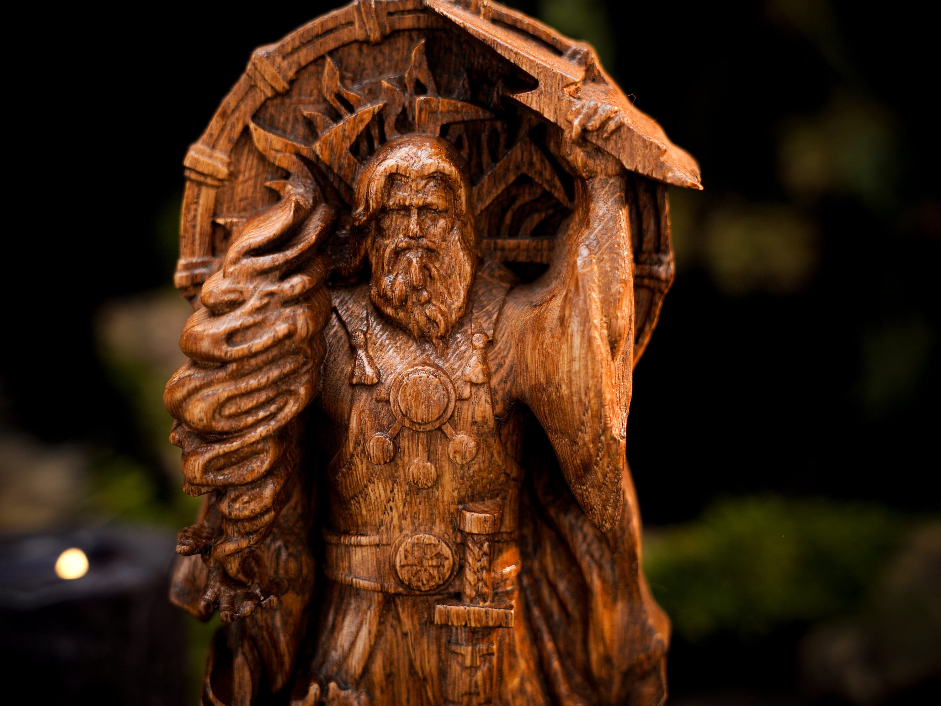 Perun Slavic Statue, Slavic God Statue, Carved Perun Statue, Slavic ...