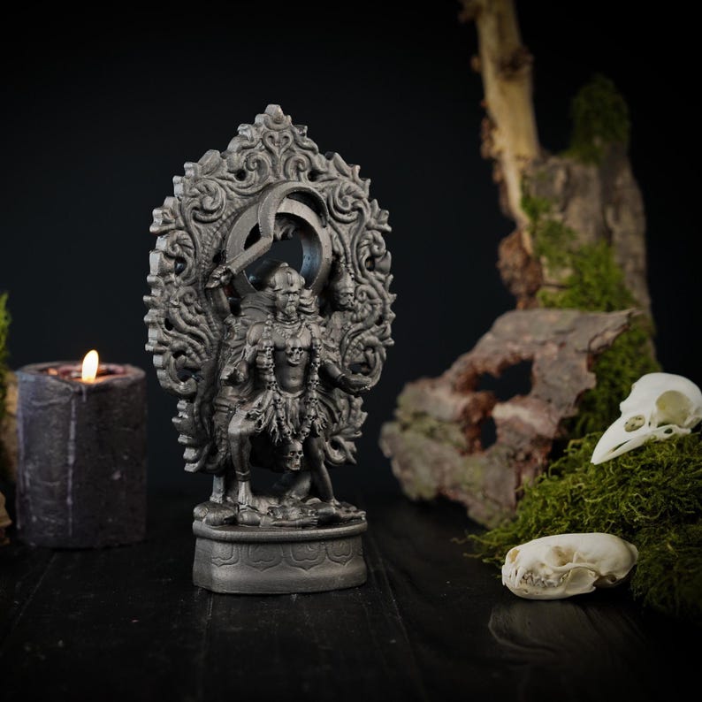Black Hindu Kali Goddess Statue, Kali Figure, Pagan Kali Goddess, Hindu ...