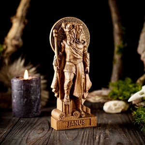 Wooden Janus Statue, Roman God Statue, Roman Mythology, Roman Statue ...