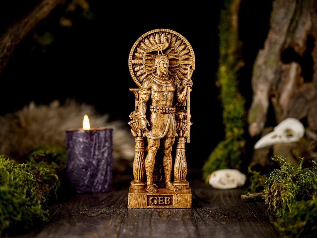 Geb Egypt God, Egyptian God Statue, Ancient Egypt Gods, Wooden Statue ...