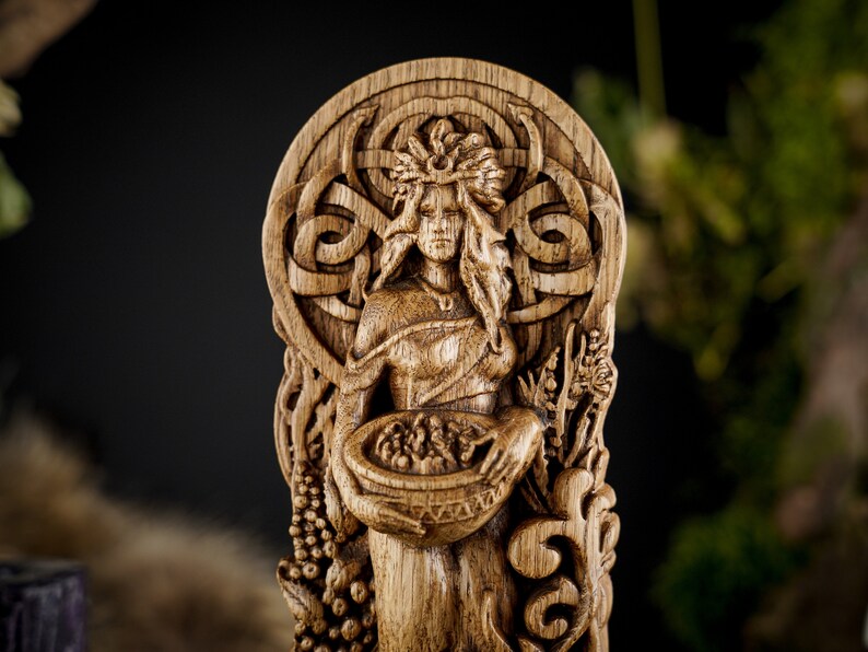Eir Goddess Statue, Viking God Figure, Carved Eir Statue, Viking ...