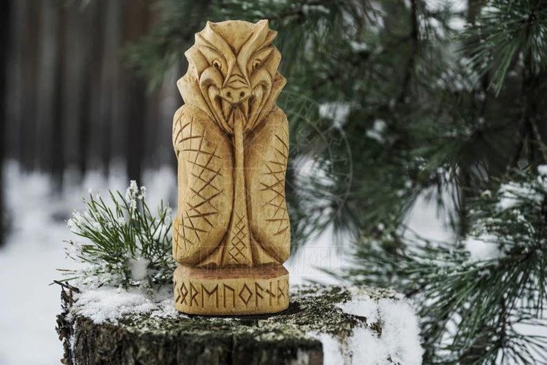 Jormungandr Norse Serpent Statue, Viking Statue, Pagans, Norse Paganism ...