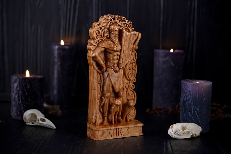 AENGUS God Statue Celtic God Fugurine Wooden Celtic God - Etsy