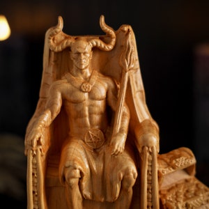 MAMMON Statue, Wooden Mammon, European Occultism, Satanic Temple ...