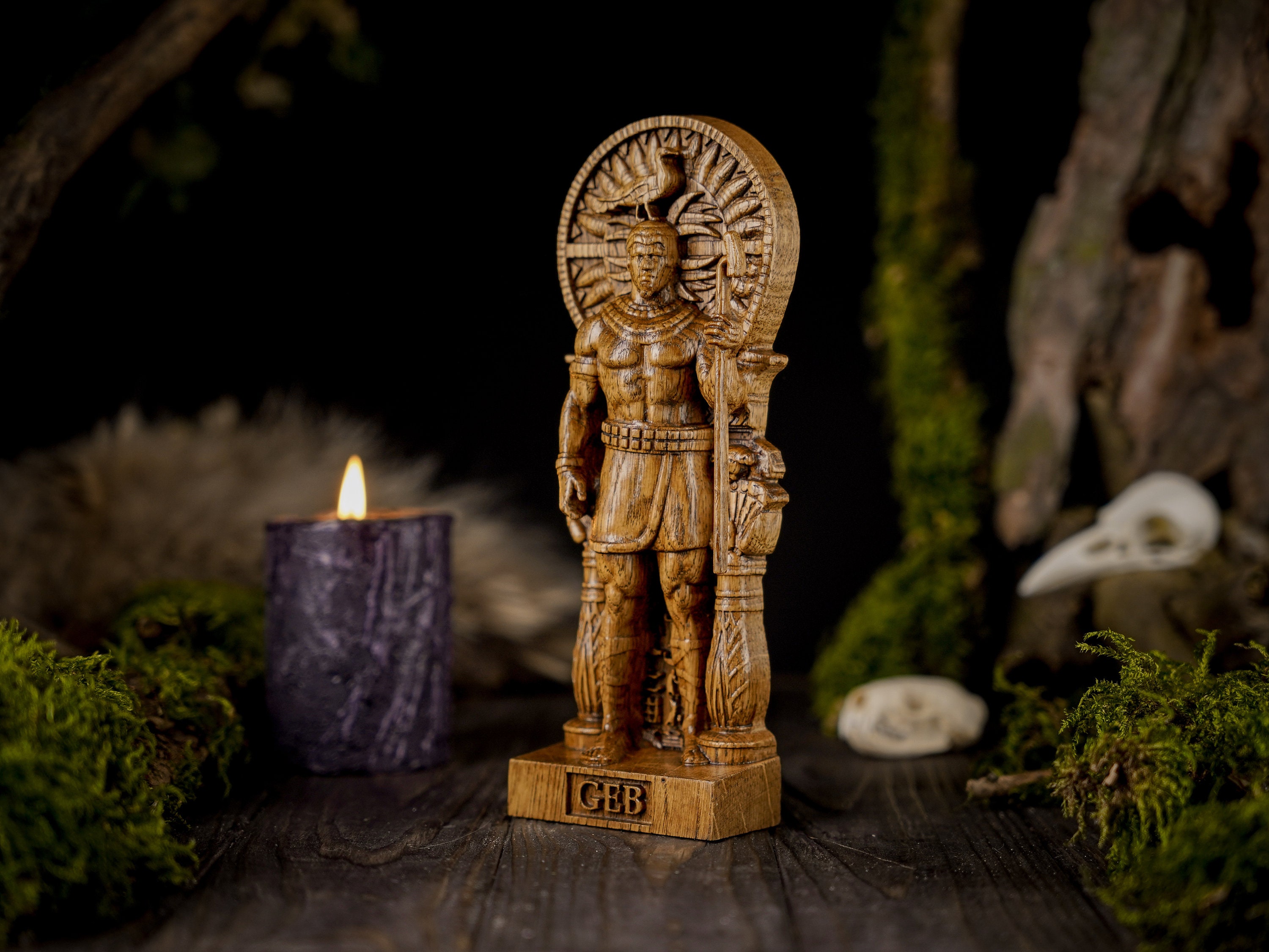 Geb Egypt God, Geb God Statue, Ancient Egypt Gods, Wooden Statue ...