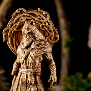 Tyr Norse God Statue, Viking God Statue, Carved Pagan Statue, Tyr God ...