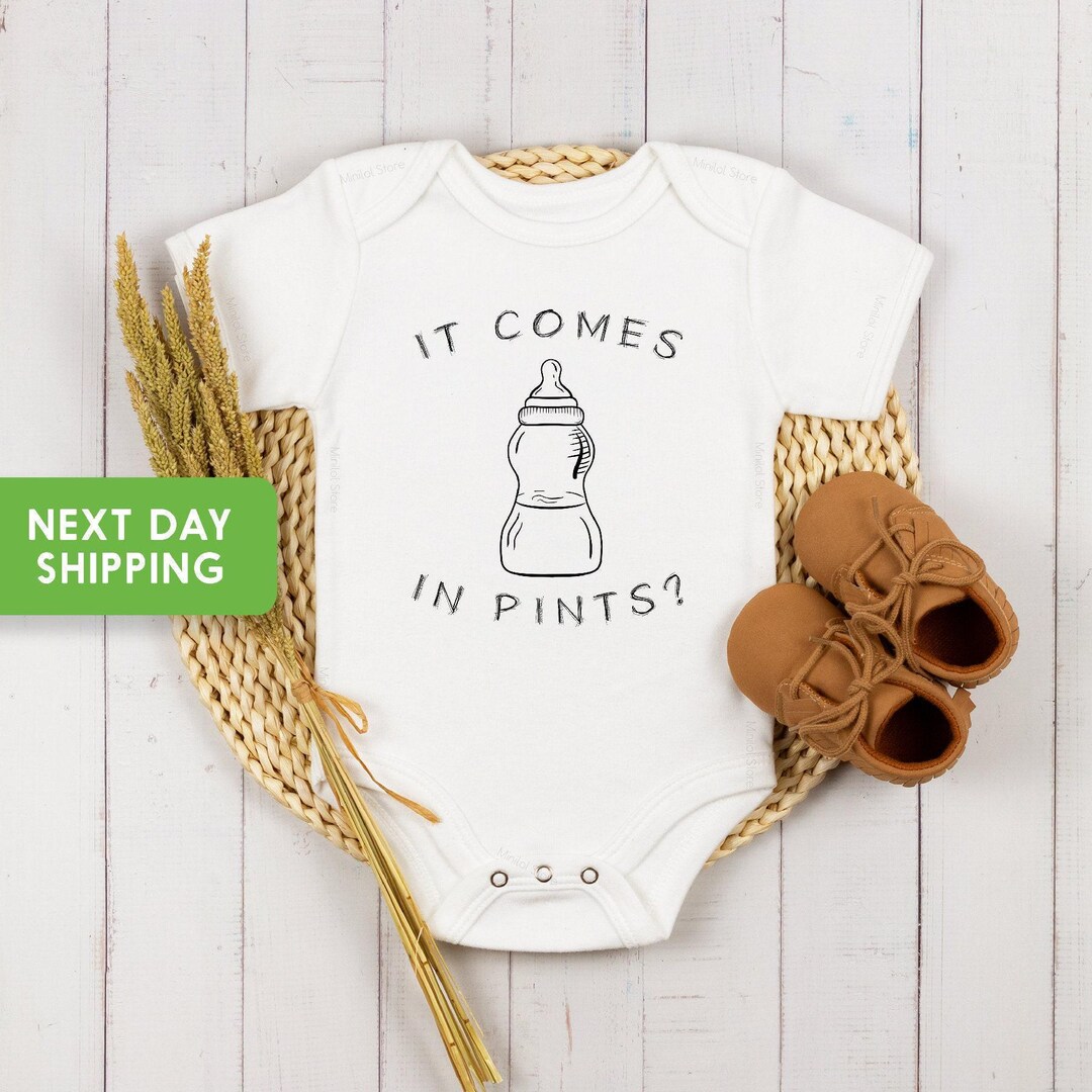 It Comes in Pints Onesie®, Funny Baby Clothes, Baby Shower Gift, New ...