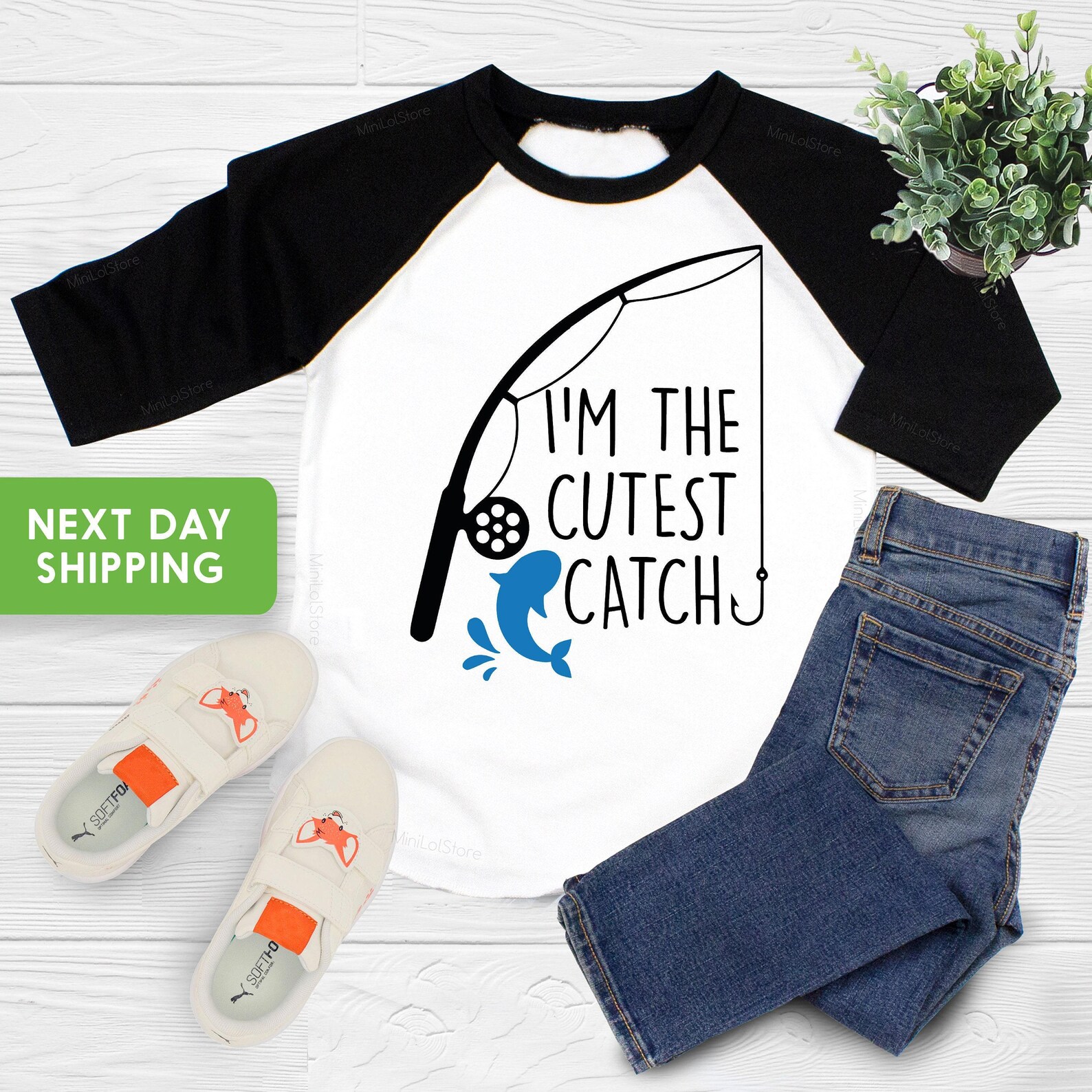 I'm the Cutest Catch Fishing Onesie® Baby Onesie® Baby Boy Onesie® Baby ...