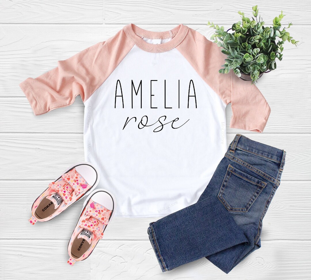 Personalized Girl Name Shirt, Boho Girls Name Kids Shirt, Personalized ...