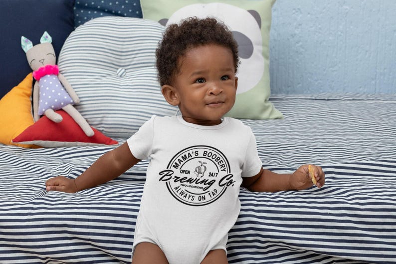 Always on Tap Onesie®, Funny Mama's Boobery Baby Bodysuit ...