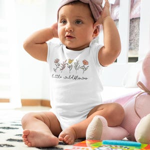 Little Wildflower Baby Bodysuit, Flower Baby Outfit, Boho Girl Clothes, Girl Outfit, Boho Baby ...