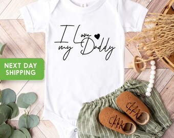 I Love My Daddy Onesie®, Hipster Baby Clothes, Dad Onesie, Baby Boy ...