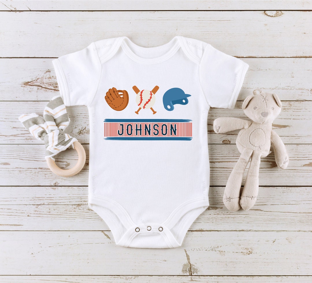 Personalized Baseball Themed Onesie®,baby Baseball Onesie®, Baby ...