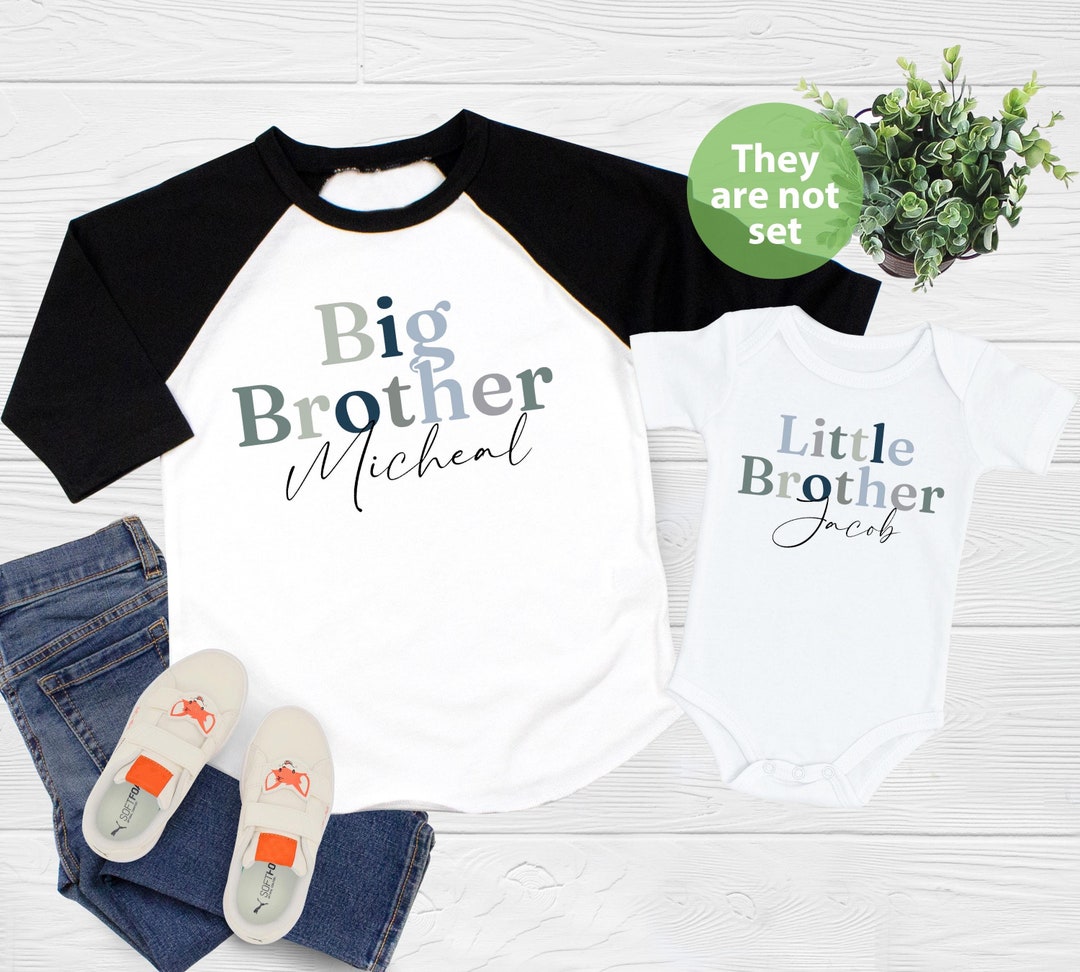 Big Brother Toddler Shirt, Little Brother Onesie®, Cute Sibling Shirts ...
