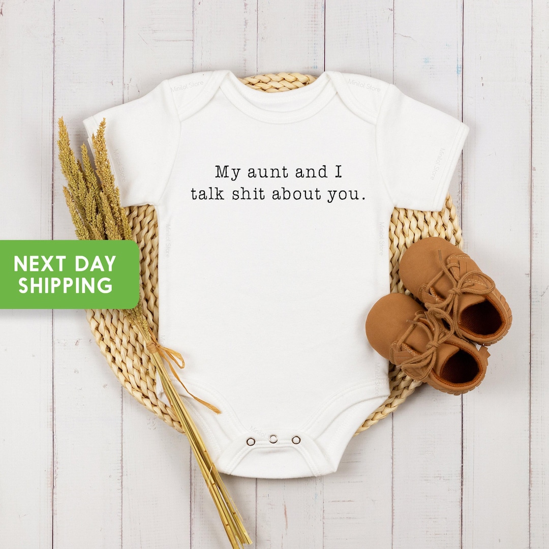 My Aunt and I Talk Shit About You Onesie®, Funny Aunt Bodysuit, Retro ...