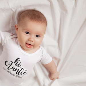 Hi Auntie Baby Onesie®, Pregnancy Announcement Onesie®, Coming Home ...