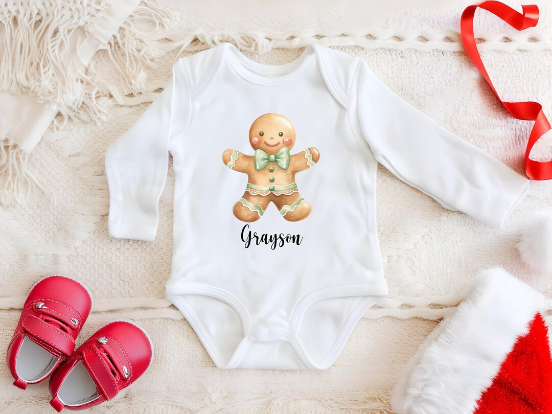 Custom Gingerbread Christmas Christmas Onesie®, Custom Gingerbread Kids ...