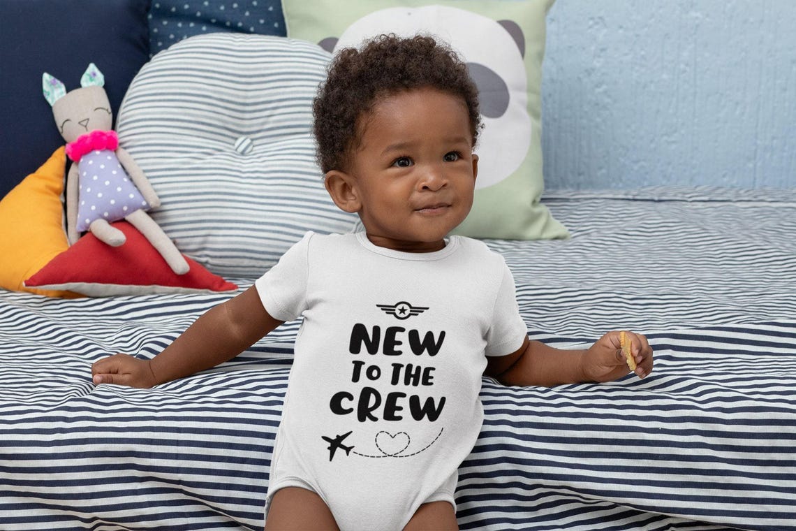Cute New to the Crew Onesie®, Airplane Baby Onesie®, Cute Co-pilot ...