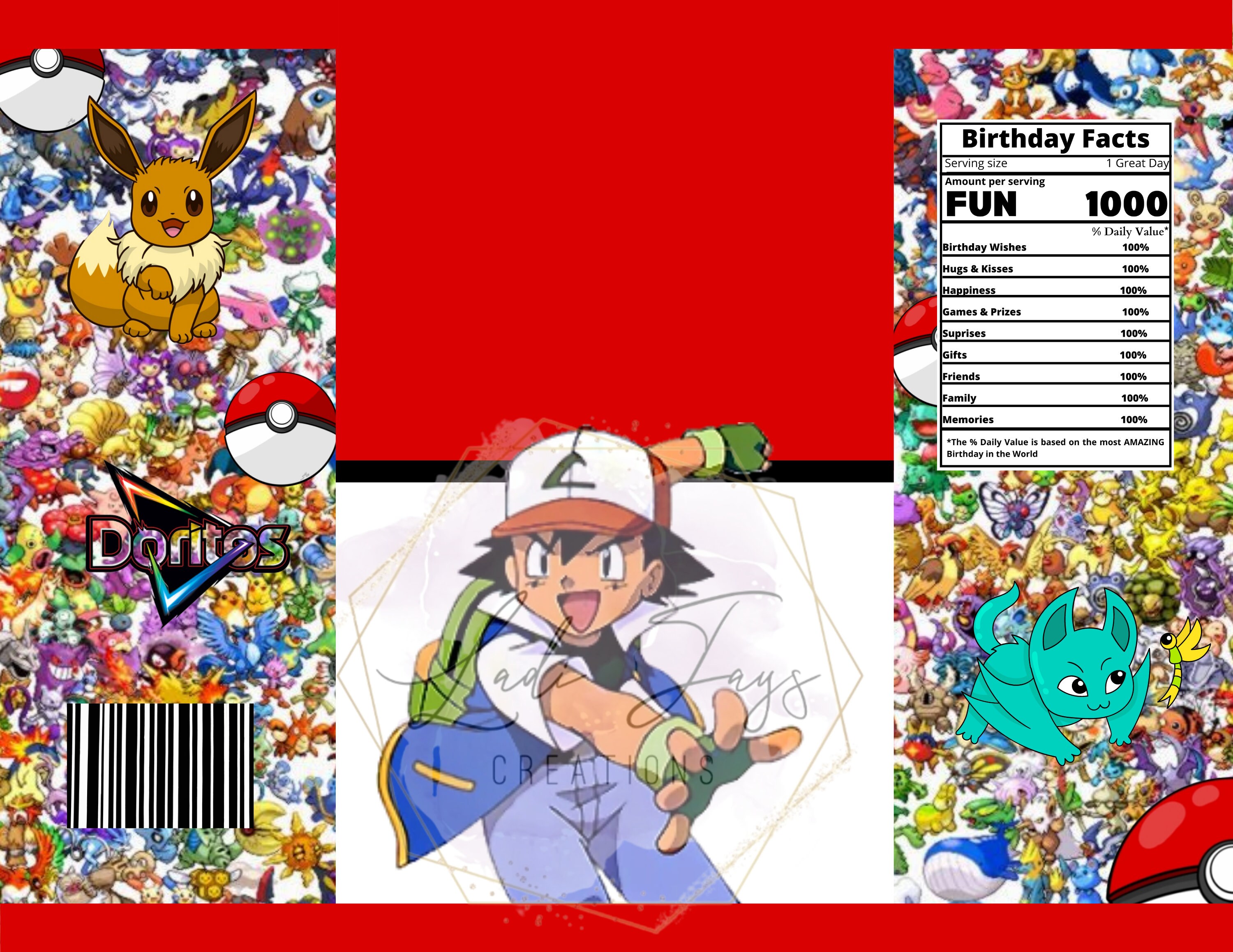 Personalized Pokemon Chip Bag, Digital Download - Etsy