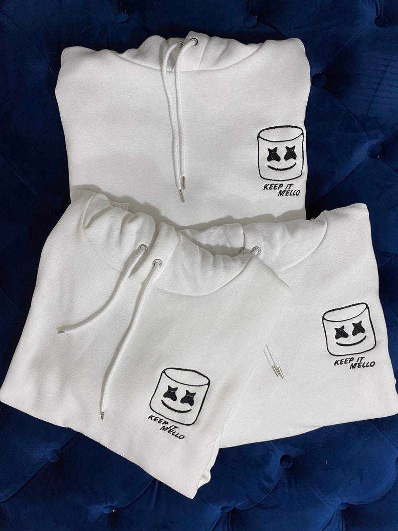 Customized Marshmallow Hoodie-keep It Mellow - Etsy