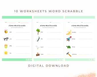 Scrabble Spelling Worksheet - Etsy