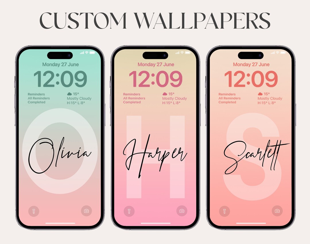 Wallpaper Iphone, High Resolution, Instant Download, Monogram, iPhone ...