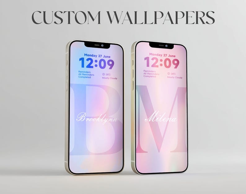 Personalized Name Phone Wallpaper • Aesthetic Lock Screen Background ...