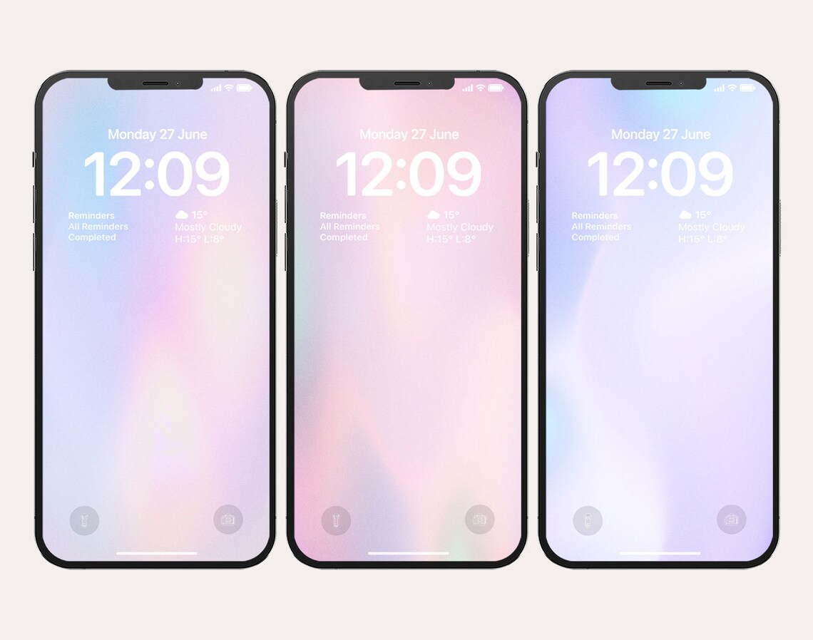 Holographic Iphone Wallpapers Gradient Wallpapers Ios 16 - Etsy