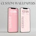 Custom Phone Wallpaper, Personalized Ios & Android, Pale Pink Aesthetic ...