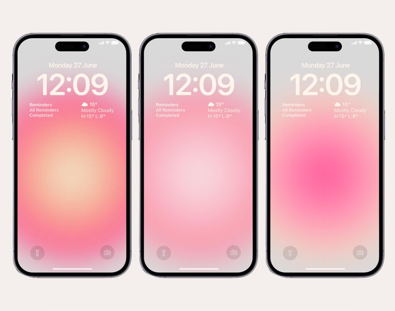 Pink Aura iPhone Wallpaper | Abstract Gradient Lockscreen (5pcs ...