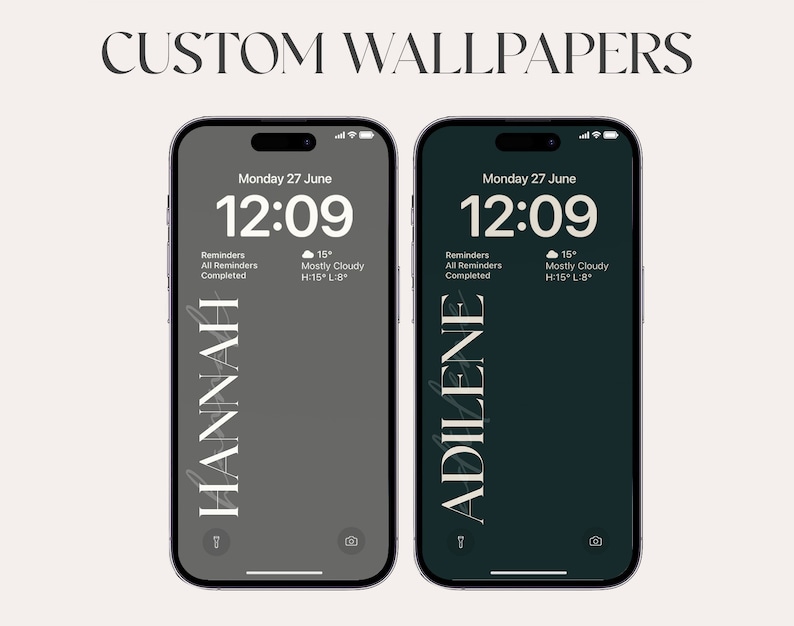 Custom Aesthetic Wallpaper, Personalized Name, Ios, Android (digital ...