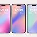 Aesthetic Gradient iPhone Wallpaper, Holographic Lockscreen (digital ...