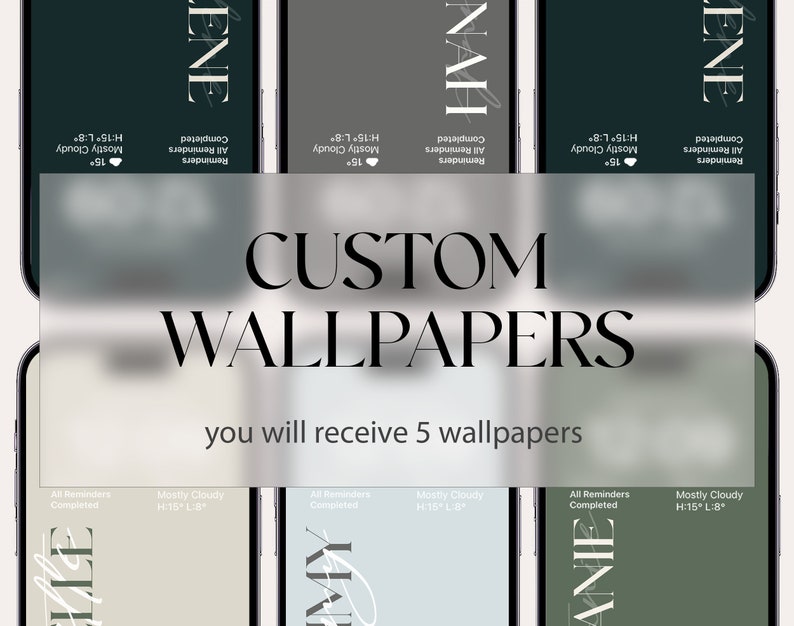 Custom Aesthetic Wallpaper, Personalized Name, Ios, Android (digital ...