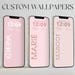 Custom Phone Wallpaper, Personalized Ios & Android, Pale Pink Aesthetic ...