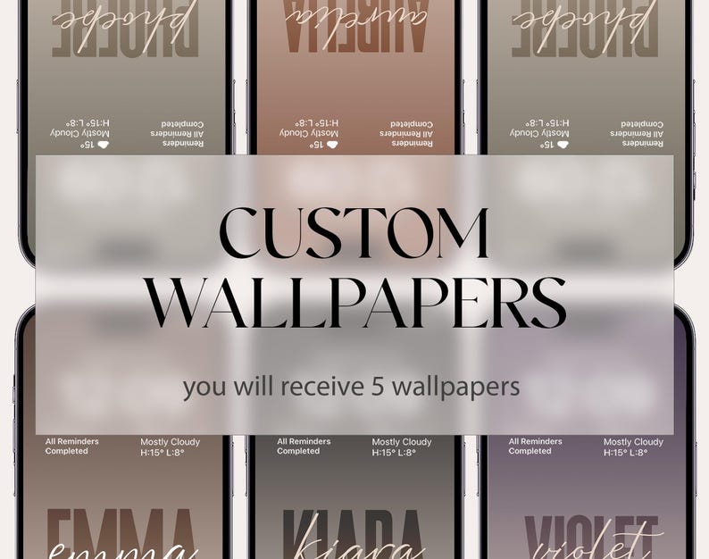 Custom Name Phone Wallpaper, Digital Background (digital Download) - Etsy