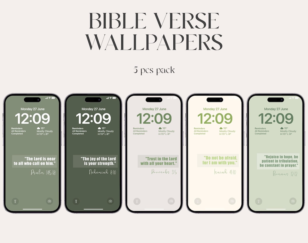 Bible Verse iPhone Wallpaper, Aesthetic Christian Quotes (digital ...