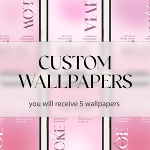 Personalized Pink Name Wallpaper | Custom Lock Screen (digital Download ...