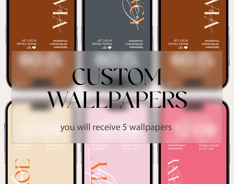 Custom Name Phone Wallpaper, Fall Colors (digital Download)) - Etsy