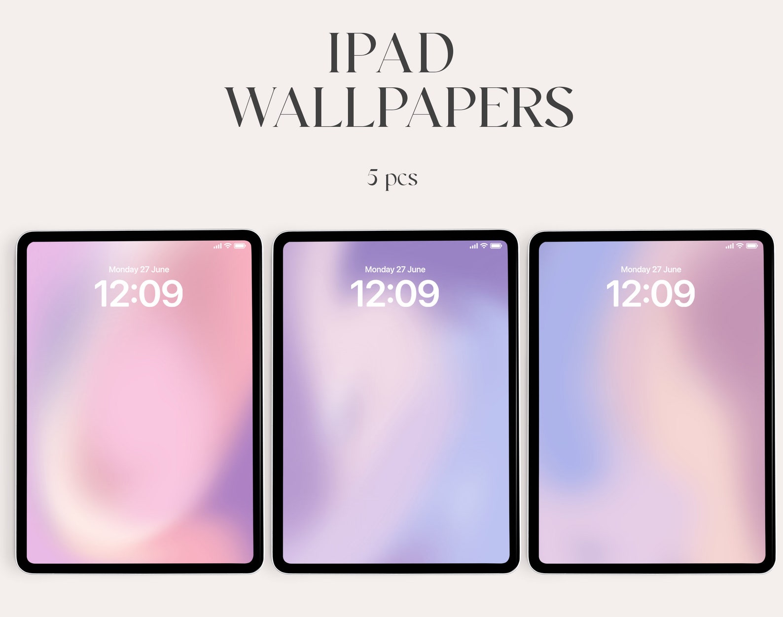Gradient iPad Wallpaper, 5 Colors (digital Download) - Etsy