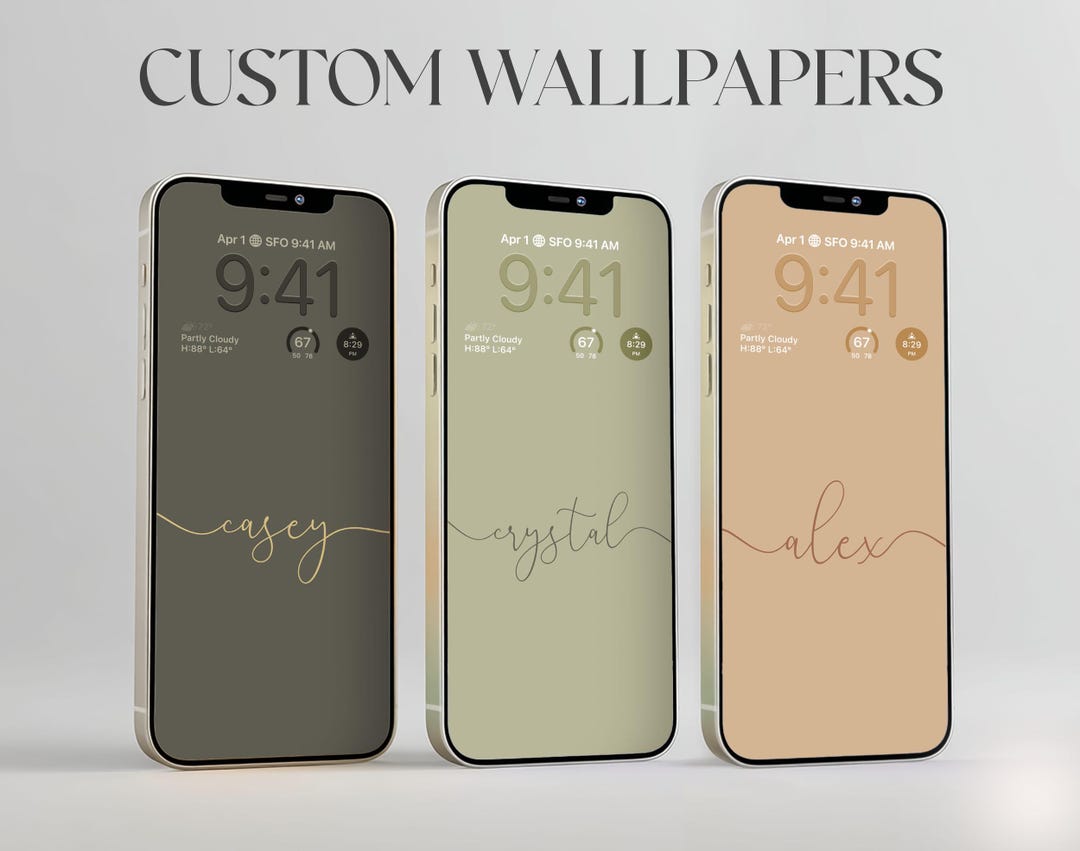 Custom Name iPhone Wallpaper | Earth Tone Aesthetic (digital Download ...
