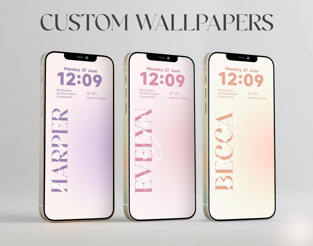 Personalized Aura Wallpaper Set: Calm Neutral Tones (digital Download ...