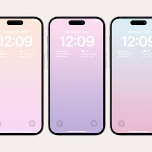 Pastel Gradient Phone Wallpapers Pack – Soft iPhone Lock Screens ...